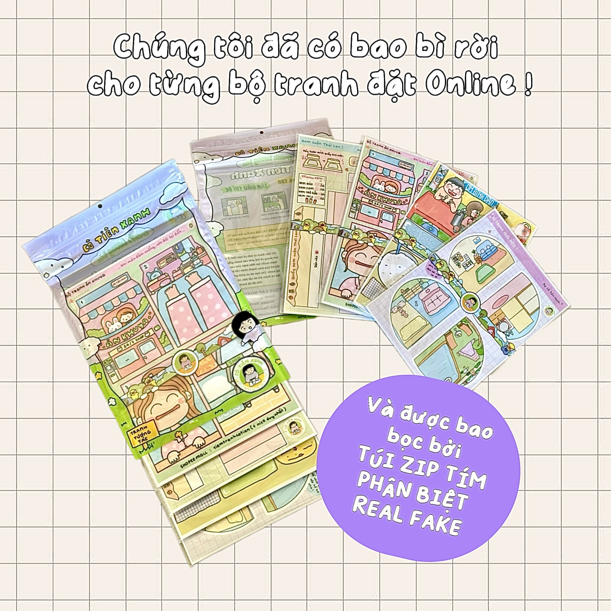 [HÀNG CHÍNH HÃNG] Bộ Tranh Đồ Chơi Giấy Cô Tiên Xanh Đi Đu Idol Black Pink | Shopee Việt Nam