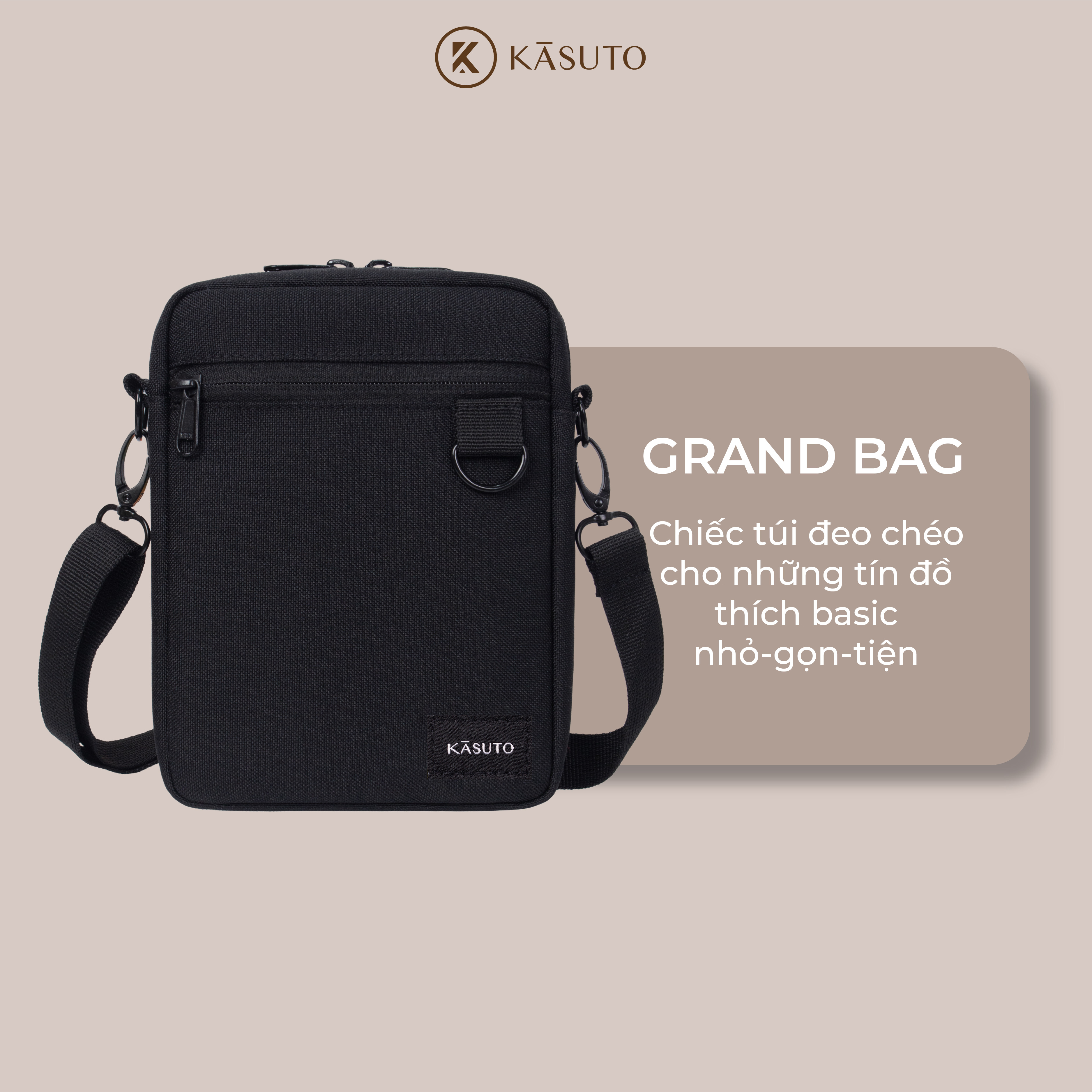 Túi Đeo Chéo Nam Nữ KASUTO Grand Vải Canvas Thời Trang Unisex Chống ...