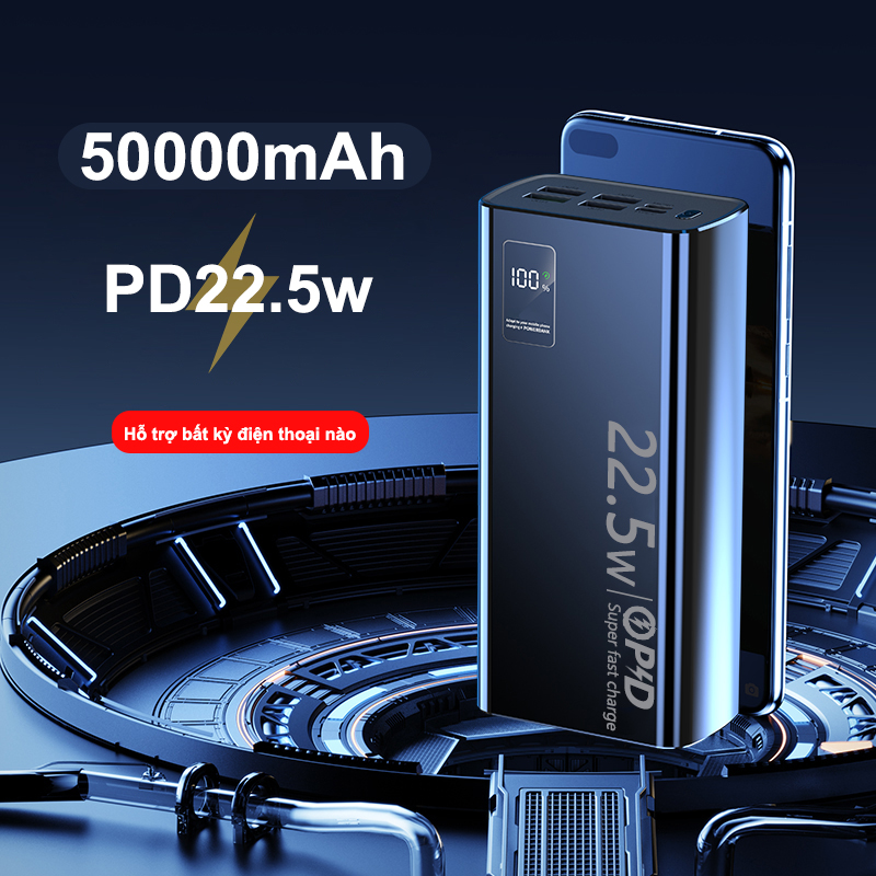 dosen pro sạc dự phòng pd22.5w 10000mah 30000mah 50000mAh pin dự phòng màn hình led tích hợp ...