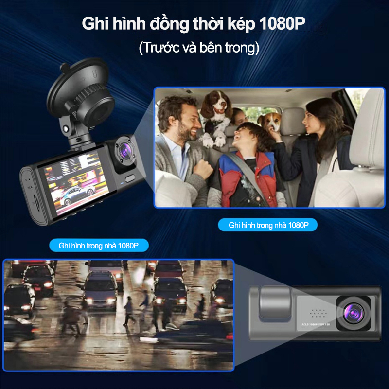 DOSEN PRO Camera hành trình ô tô Taxi hỗ trợ kết nối 3 mắt ghi hình tốc ...