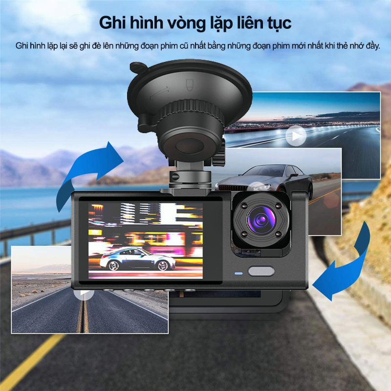 DOSEN PRO Camera hành trình ô tô Taxi hỗ trợ kết nối 3 mắt ghi hình tốc ...
