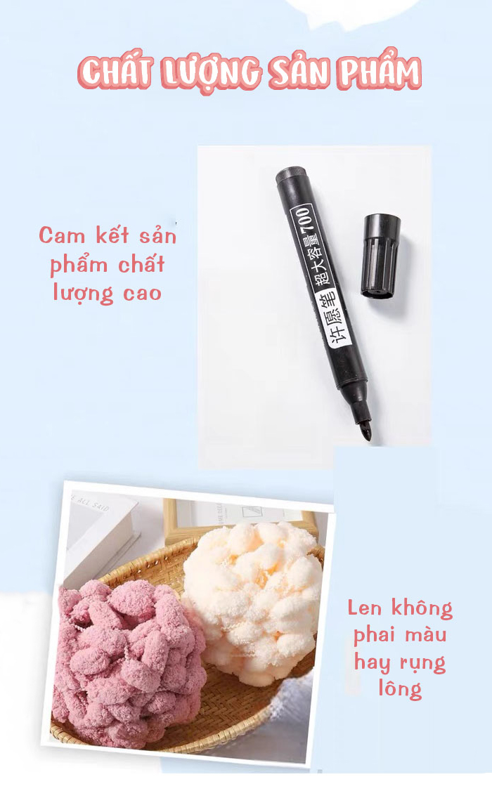 Túi tự đan gấu dâu EBI HANDMADE bằng len bông bi mềm mịn phối charm ...