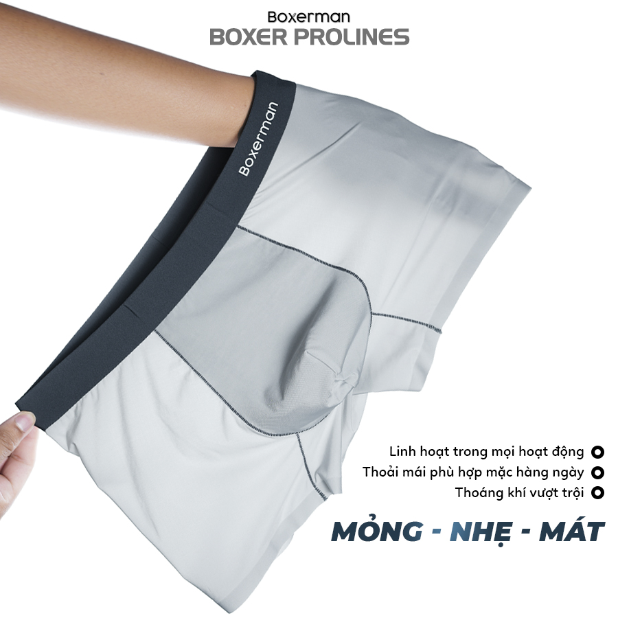 Quần sịp boxer nam PROLINES cao cấp lụa băng phối màu BOXERMAN | Shopee Việt Nam