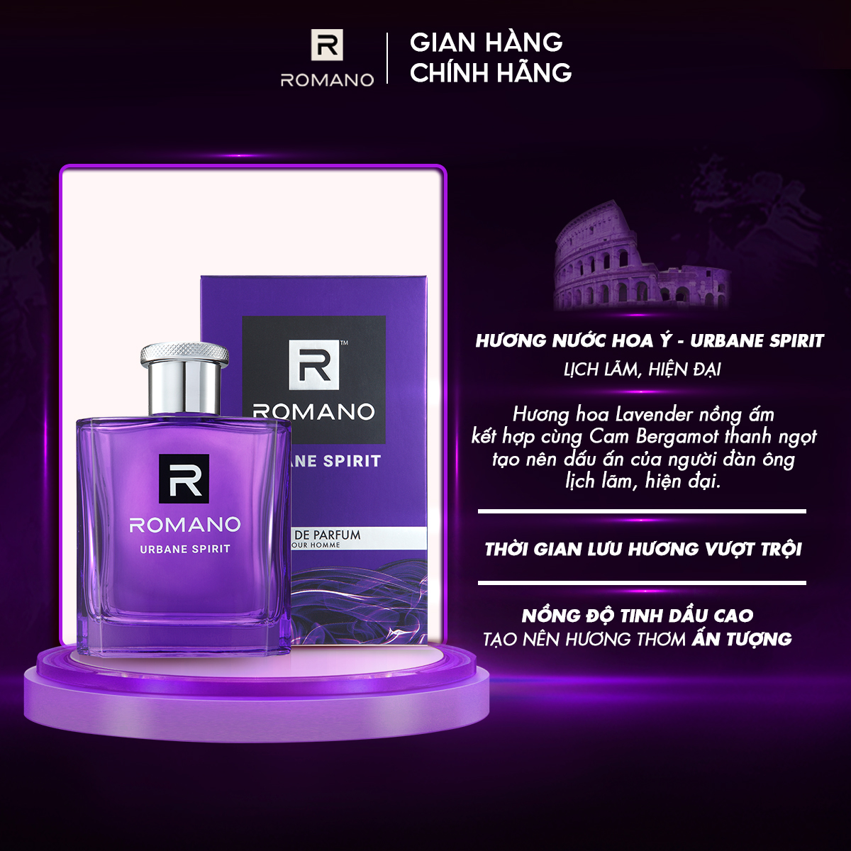 Nước hoa nam Cao Cấp Dành Cho Nam ROMANO EDP URBANE SPIRIT 100ml ...
