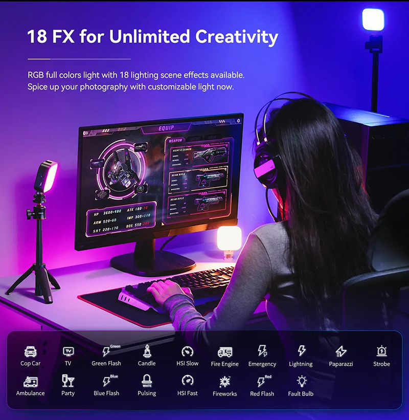 Đèn led RGB Studio Ulanzi U60 RGB VL61Mini Video - Khuếch Tán 5W nhiệt độ 2500K-9000K | Shopee ...