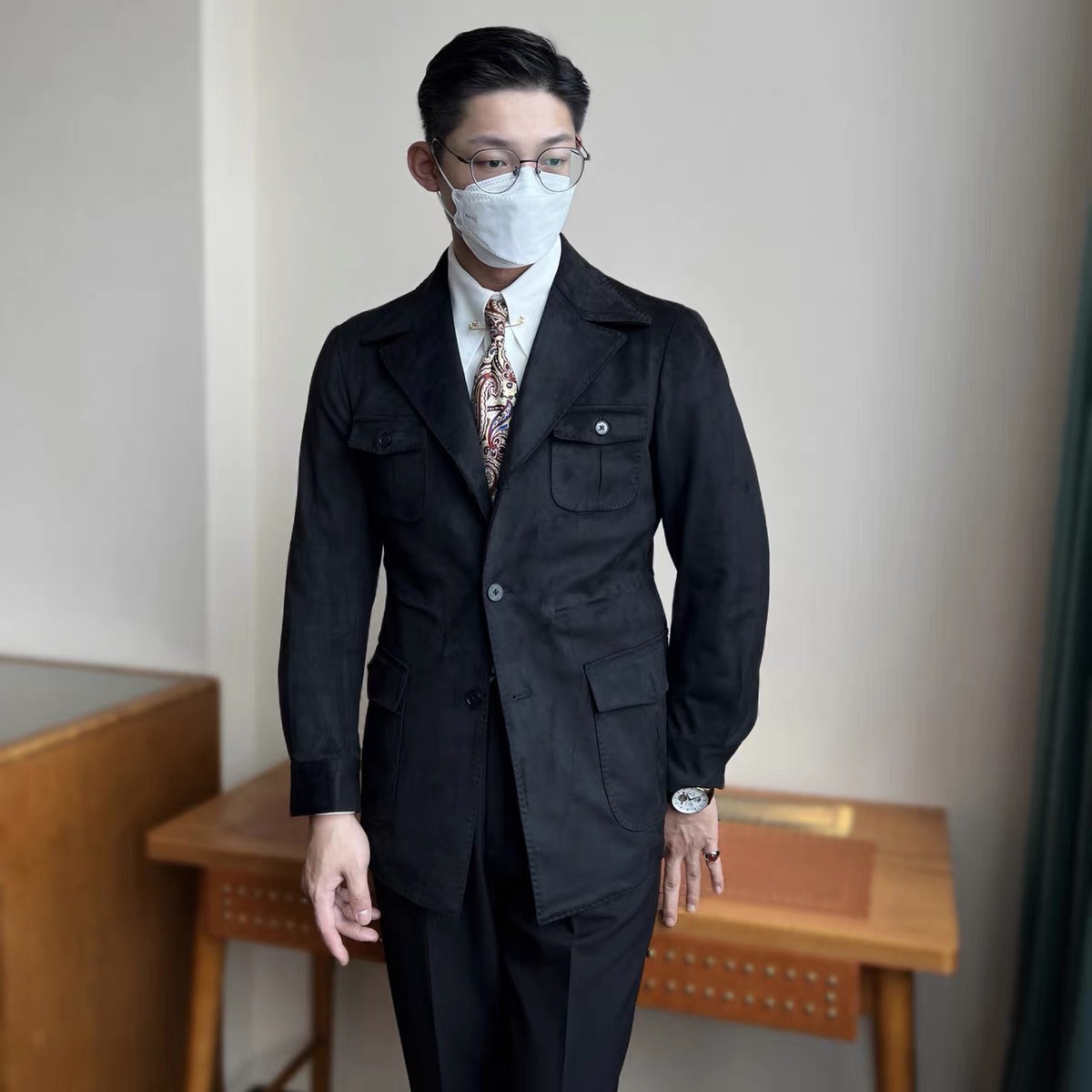Áo Khoác Nam Da Lộn Cao Cấp Harold Safari Jacket Vải Dày Dặn Giữ Ấm Tốt ...