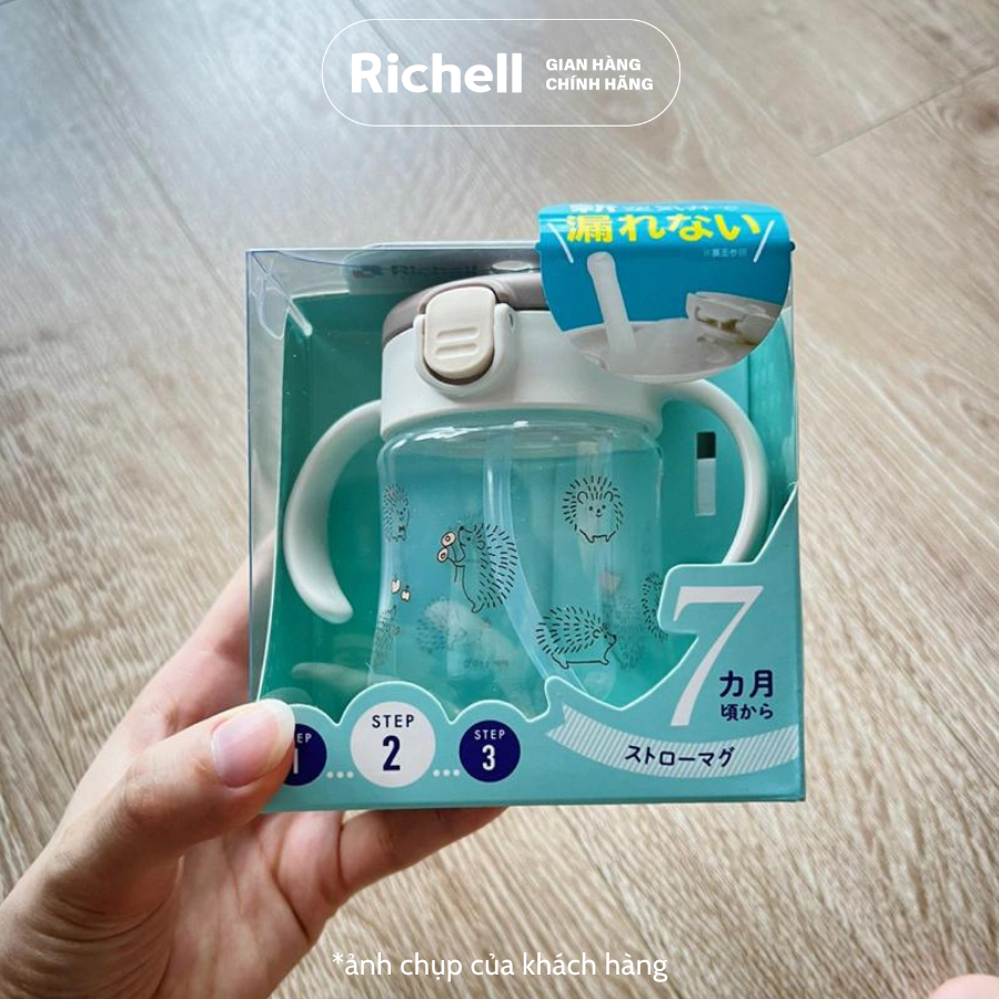 Bình ống hút RICHELL Nhật TLI bước 2 200ml chống sặc | Baby | Shopee Việt Nam