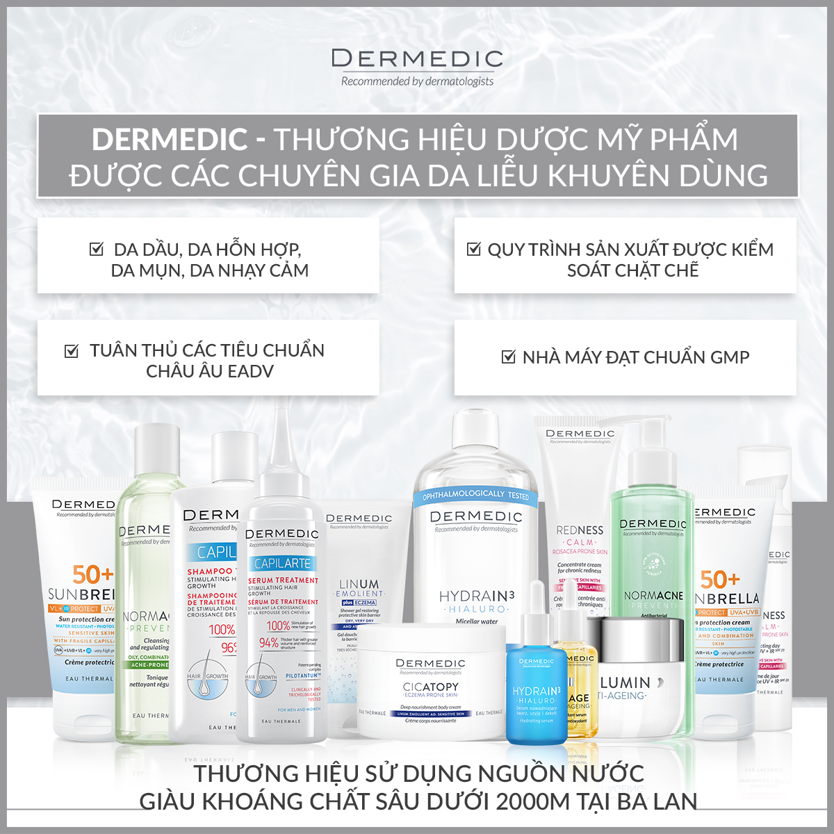 Kem dưỡng Dermedic phục hồi da mỏng yếu nhạy cảm Redness Concentrate ...