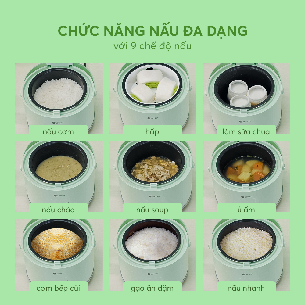 Nồi cơm điện tử Elmich 0.8L RCE-3915 | Shopee Việt Nam