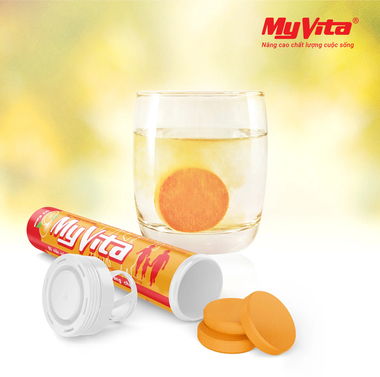 Viên sủi Myvita Multi vị cam bổ sung vitamin và khoáng chất tăng đề ...