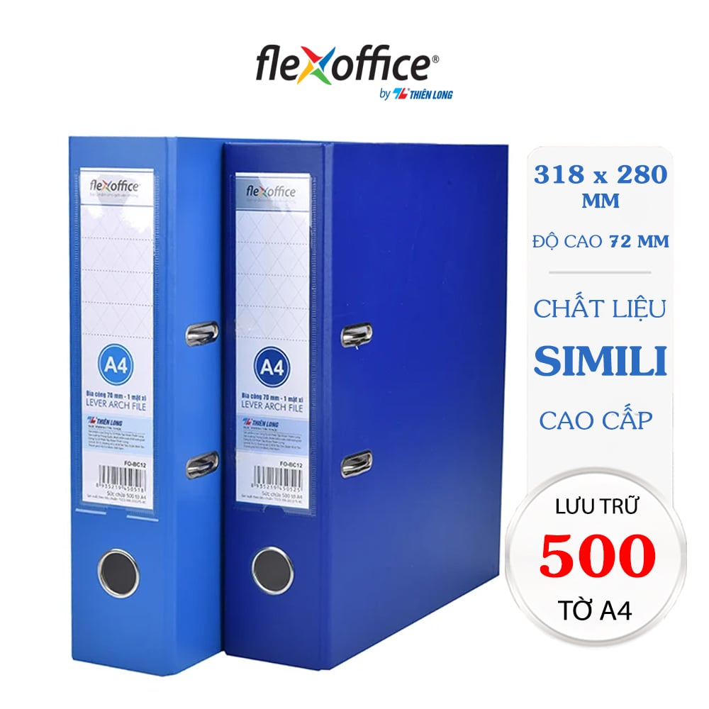 Bìa còng Thiên Long Flexoffice 70A4 - Bìa đựng hồ sơ A4 dày dặn, giữ được nhiều tài liệu, tiêu ...