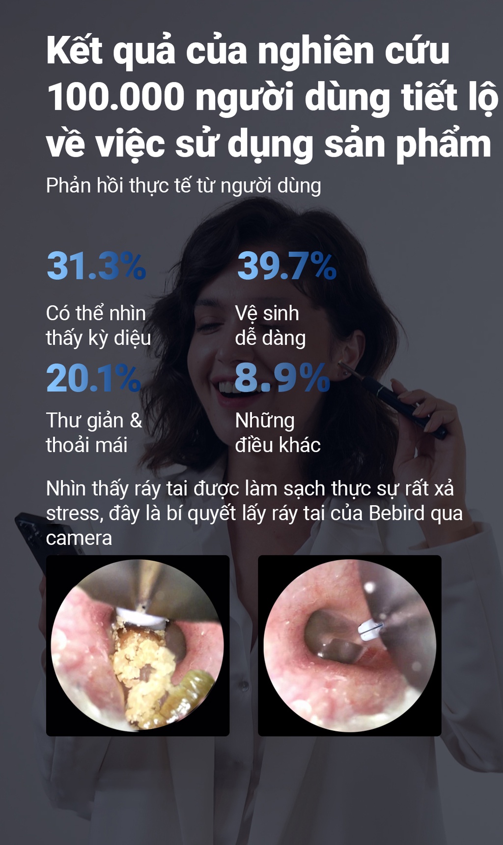 Dụng Cụ Lấy Ráy Tai Camera Bebird Note 5/Note 5 Pro Soi Tai Kẹp Lấy Ráy ...