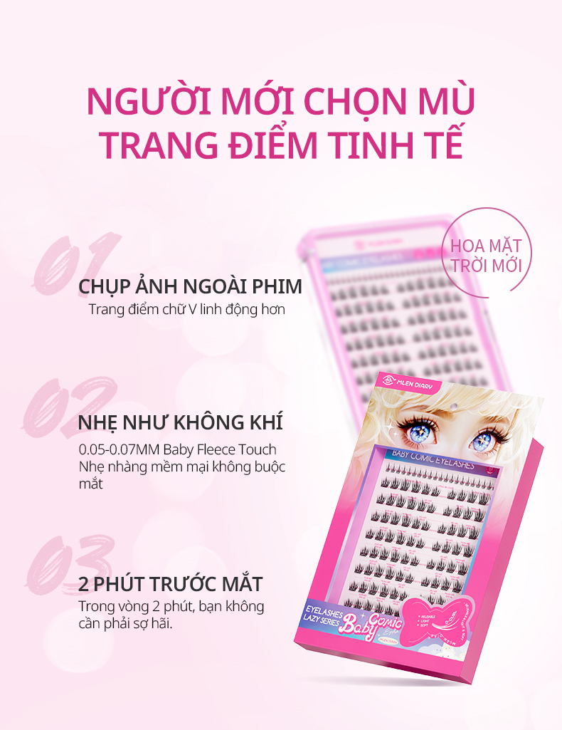 Combo Mi Giả Anime Baby Tự Nhiên Và Galaxy Box MOON Và Keo 2 Đầu MLEN ...