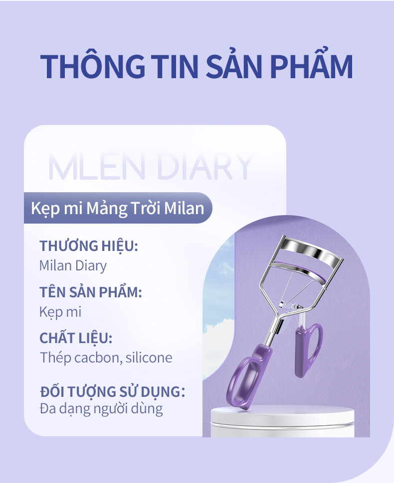 Kẹp mi MLEN DIARY gọng silicon mềm mại giúp mi cong dài | Shopee Việt Nam