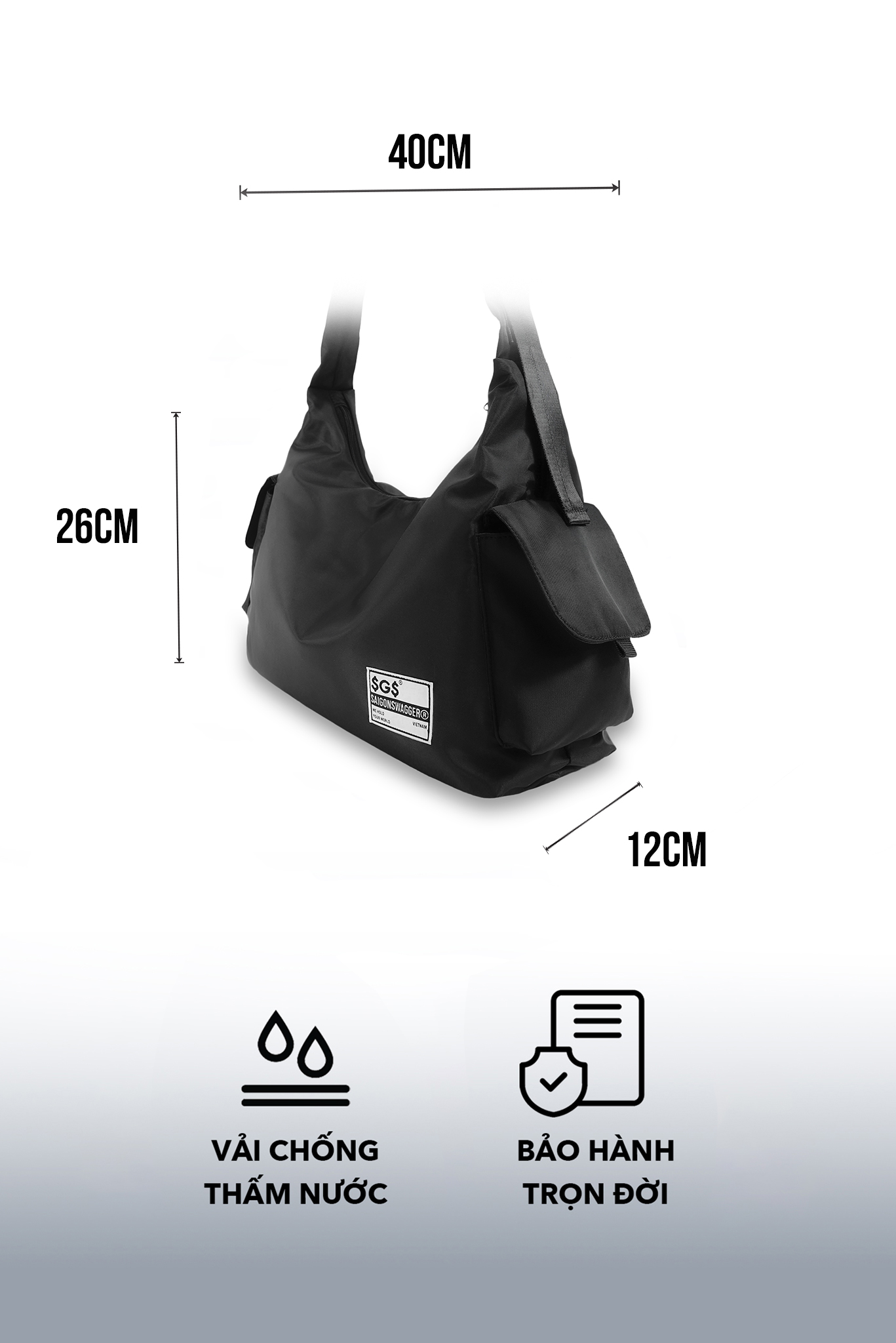 Túi đeo chéo nam nữ SAIGON SWAGGER® chất liệu nylon ELEP HOBO BAG ...