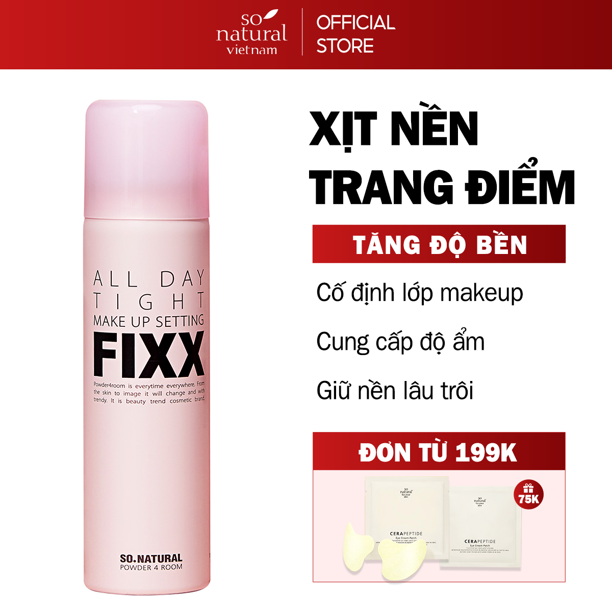 Xịt Nền Trang Điểm So Natural All Day Tight Make Up Setting Fixx 35ml ...
