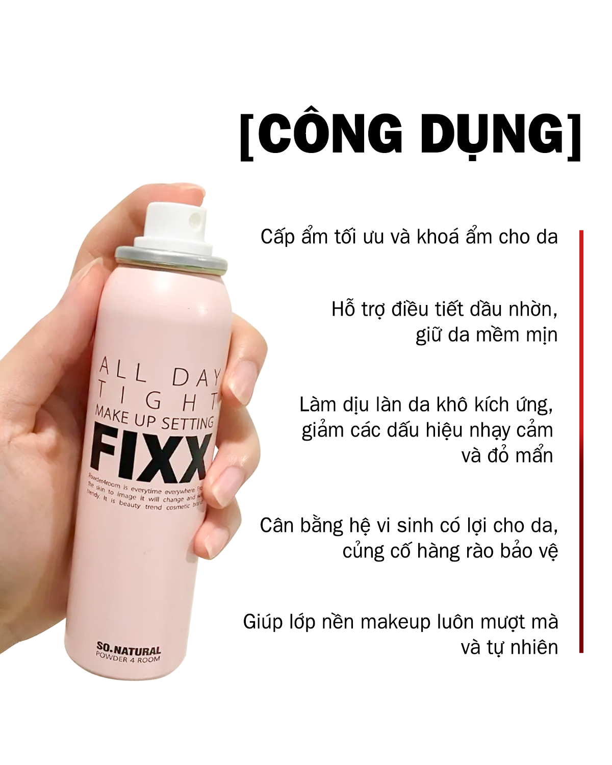 Xịt Nền Trang Điểm So Natural All Day Tight Make Up Setting Fixx 35ml ...