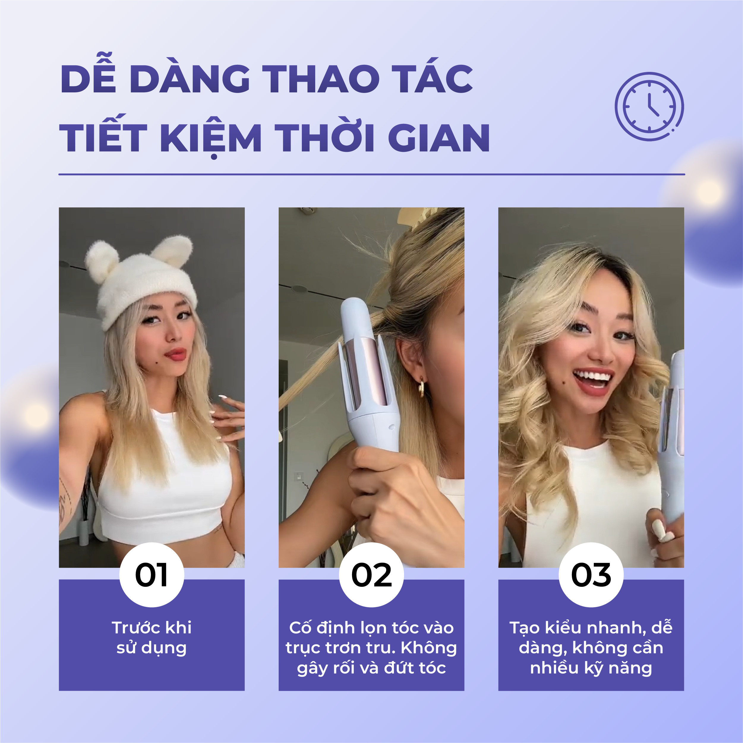 Máy uốn tóc tự động SeeMee chất liệu gốm sứ đường kính uốn 32mm bảo hành 12 tháng | Shopee Việt Nam