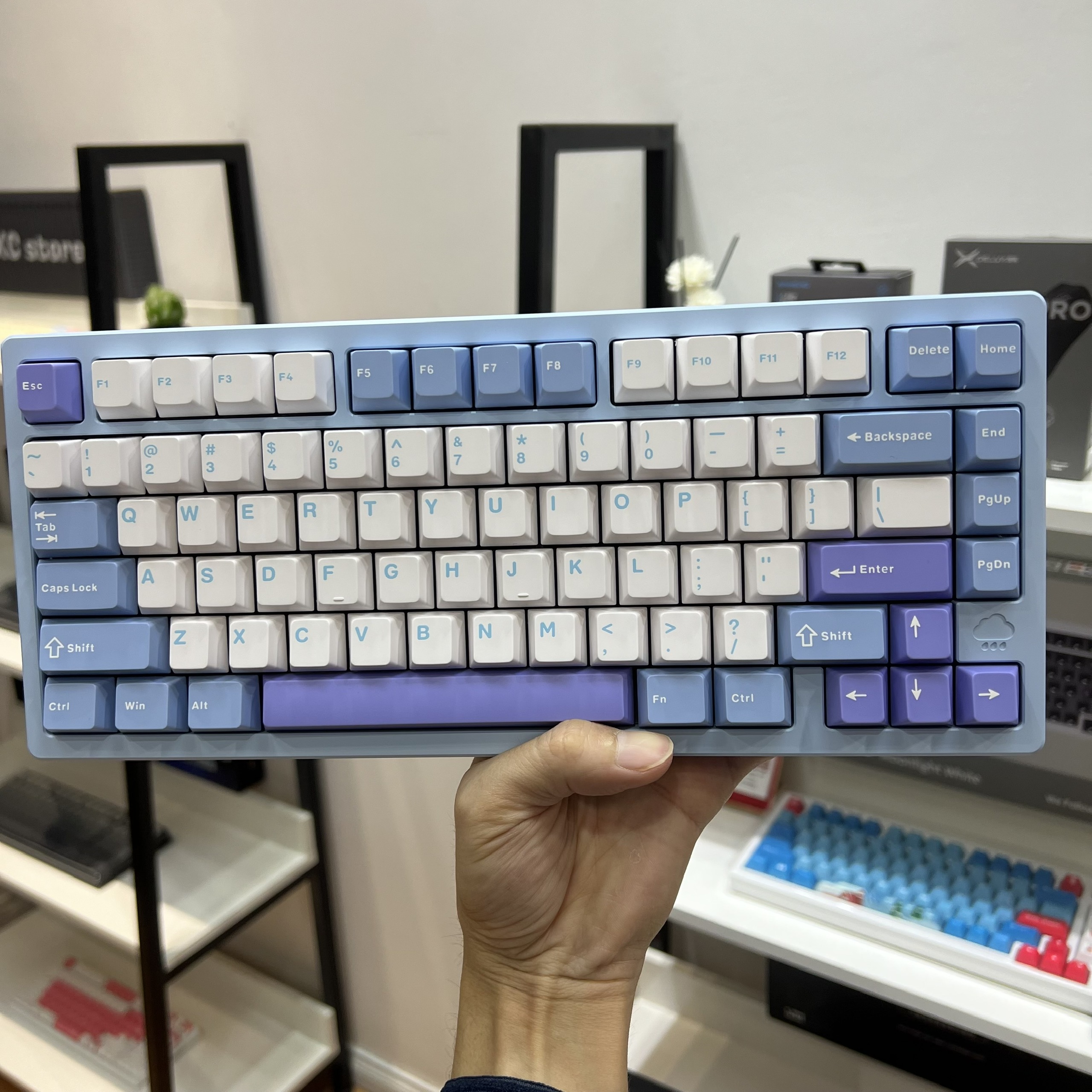 [Chính hãng] Rainy 75 - Bàn phím cơ custom full nhôm CNC, 3 mode, tạ ...