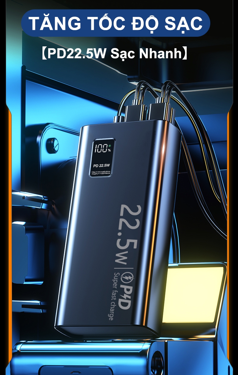 v380 max sạc dự phòng power bank pd22.5w 10000mah 30000mah 50000mah pin dự phòng màn hình led ...