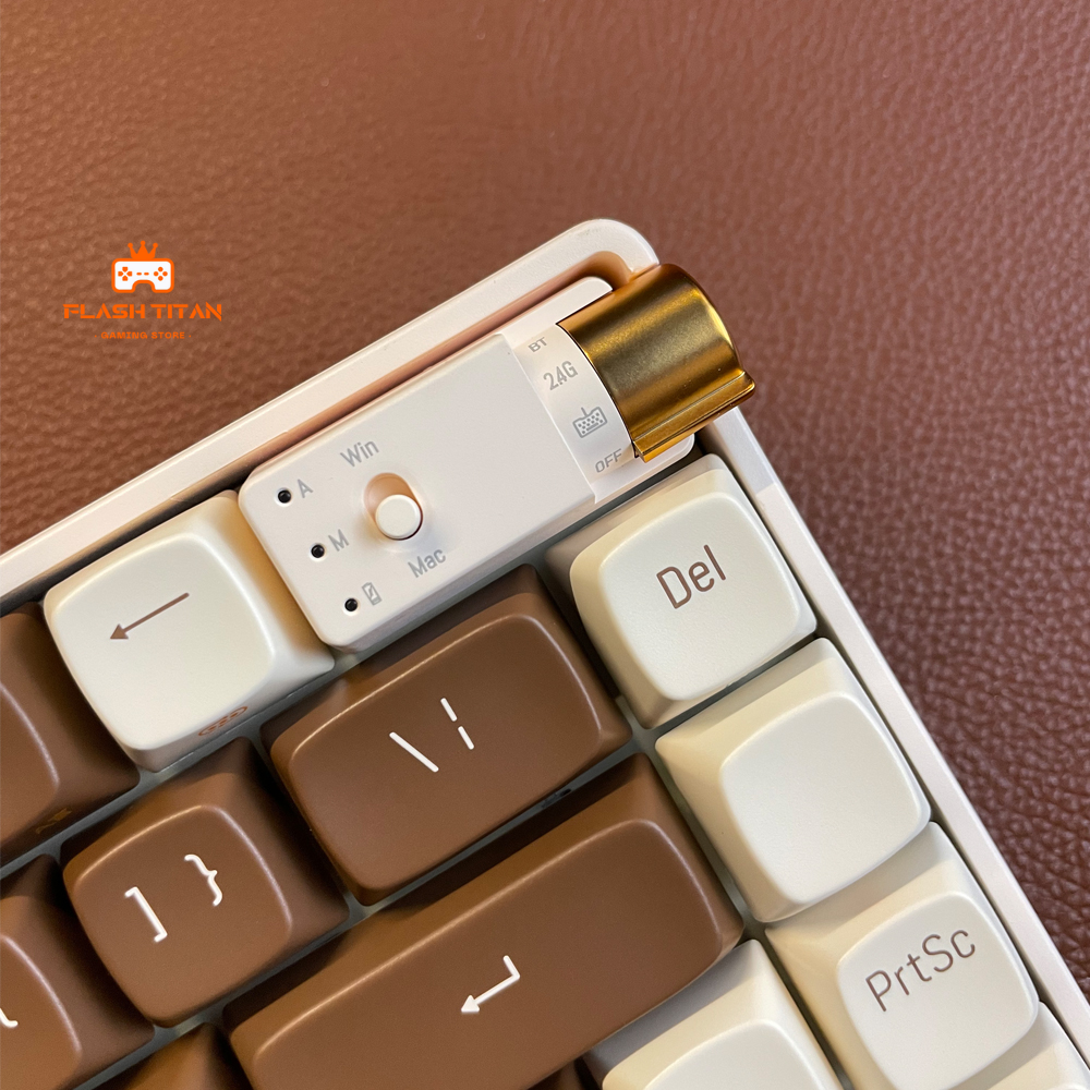 Bàn phím cơ không dây Royal Axe R68 - Hotswap 5 pin - 3 Mode kết nối ...