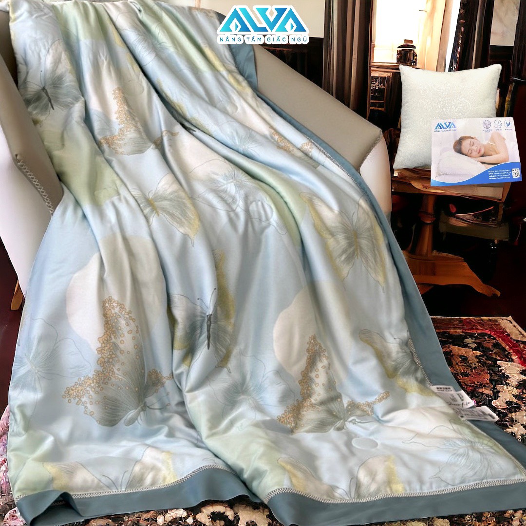 CHĂN TENCEL 80s vân chìm Alva (2mx2,3m,2kg) mền lụa TENCEL gấm 4 mùa ...