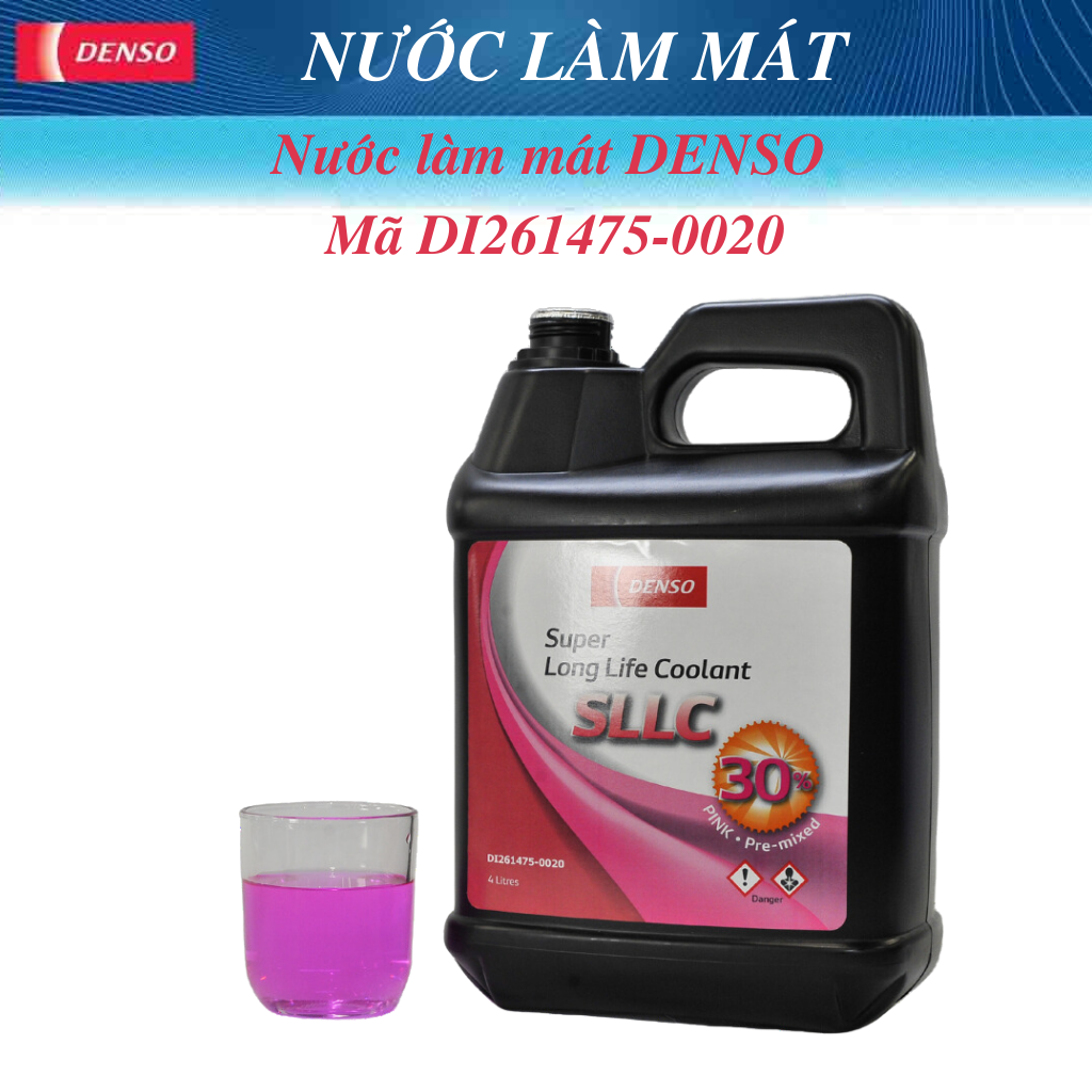 Can 4L Nước Làm Mát Động Cơ Ô Tô Siêu Bền DENSO SLLC màu Hồng 0020 ...