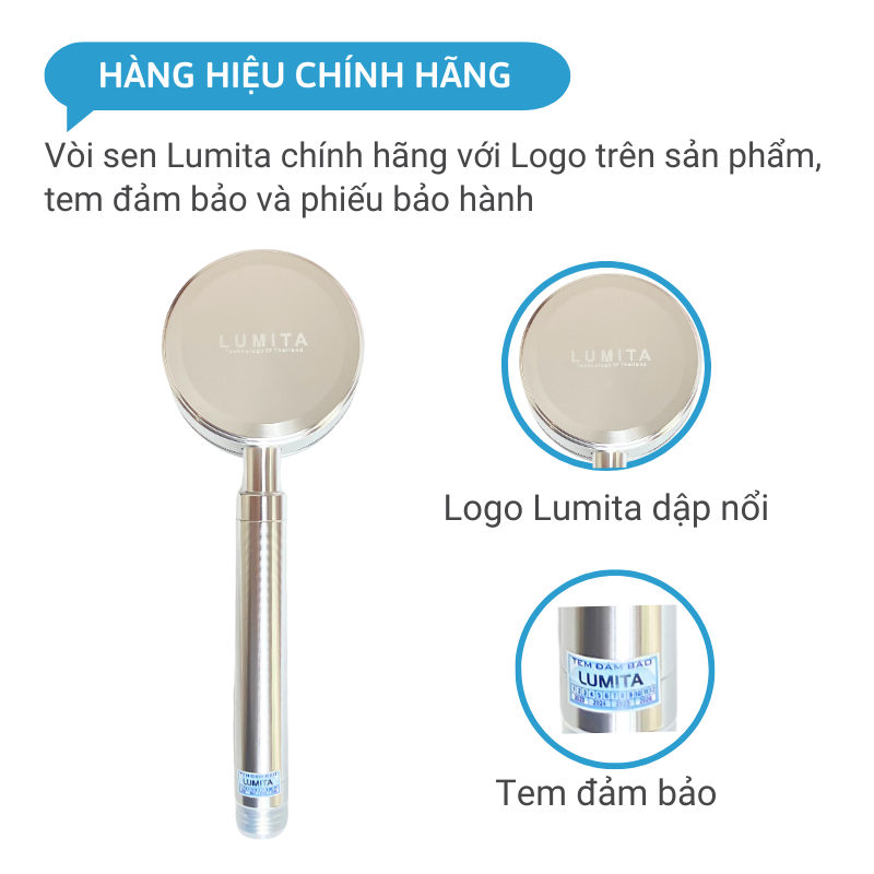 Vòi hoa sen tăng áp, vòi sen tắm nóng lạnh Lumita VS4 cao cấp bảo hành ...