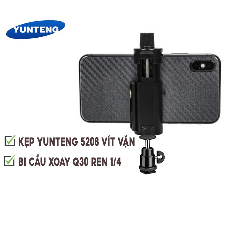 Bi cầu kết nối Q30 xoay 360 kẹp điện thoại 2 chiều gắn máy ảnh đầu ren 1/4 gài | Shopee Việt Nam