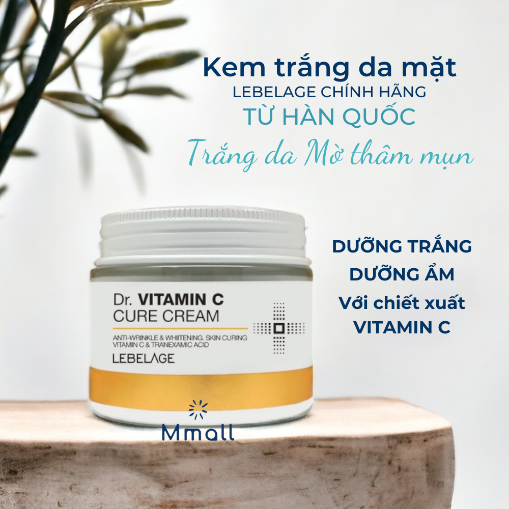 Kem trắng da mặt Lebelage Dr. Vitamin C Cure Cream dưỡng trắng da mờ ...