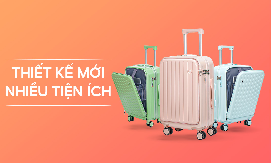 Vali SUNNY LATO - Vali du lịch 20/24inch nhựa ABS + PC xách tay/ kí gửi ...