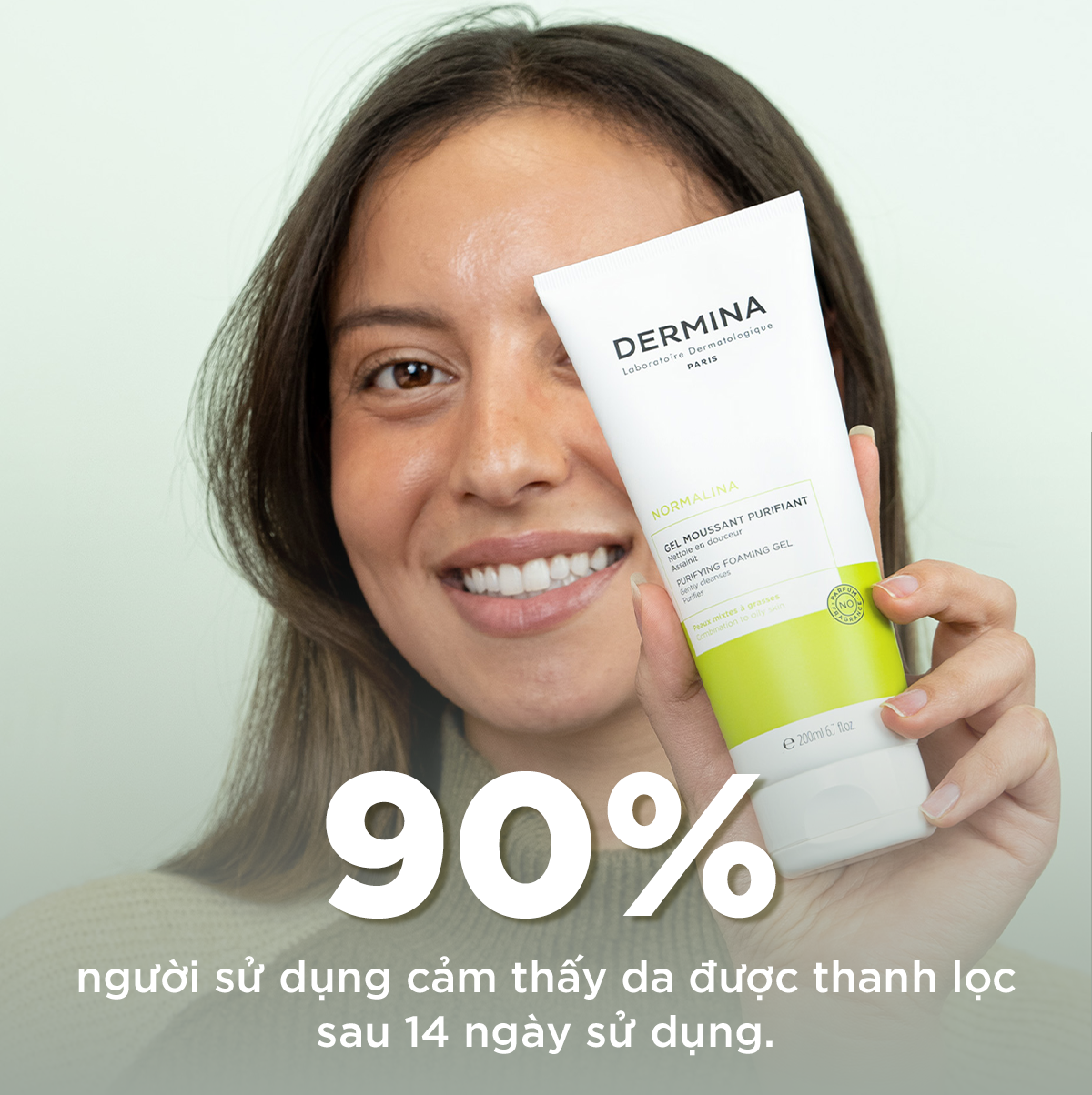 Gel Rửa Mặt Tạo Bọt Sạch Sâu Cho Da Dầu Nhạy Cảm Dermina Normalina ...