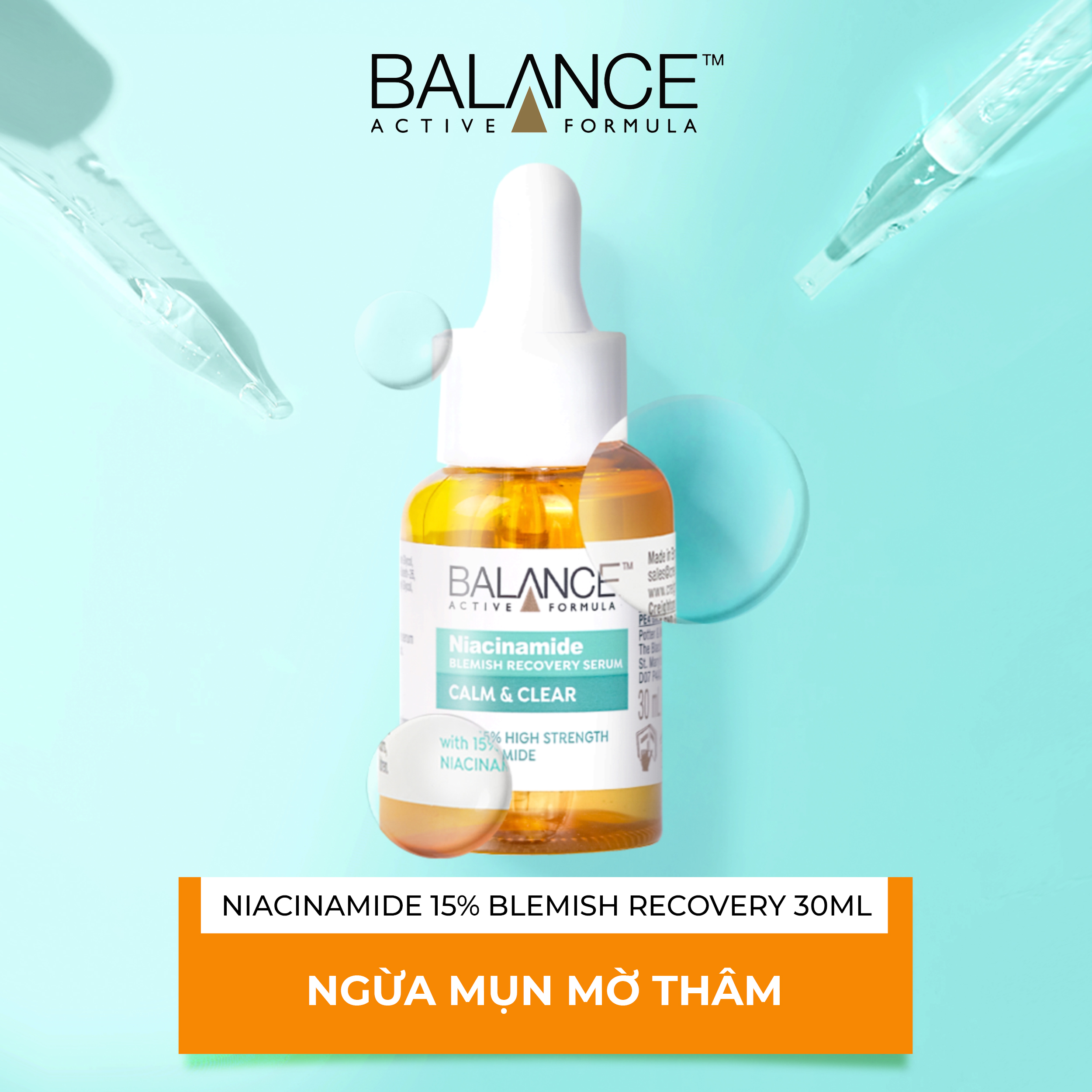 Serum mờ thâm và kiềm dầu Balance Active Formula Niacinamide 15% Blemish Recovery 30ml | Shopee ...