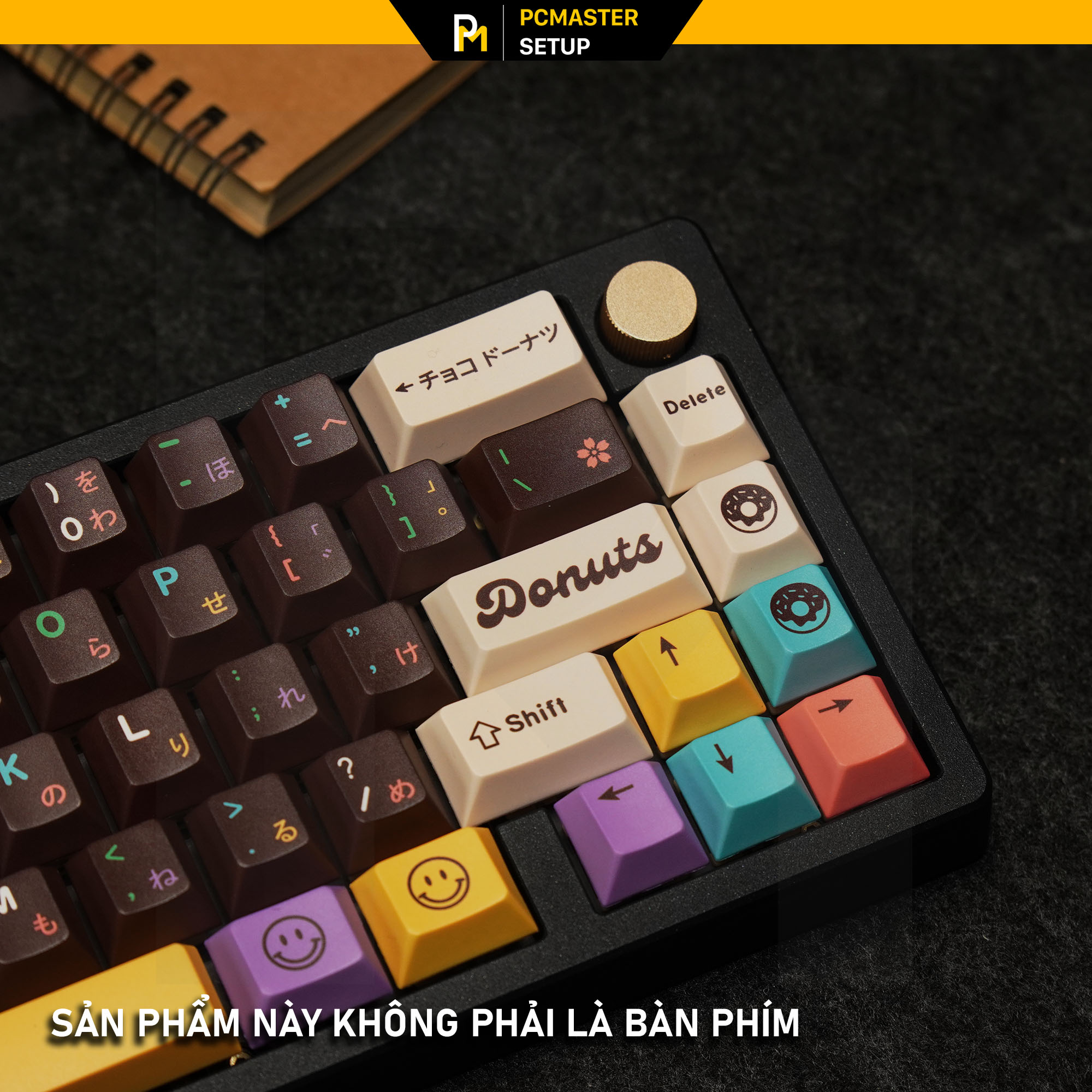 Keycap Donut chất liệu PBT chiều cao cherry profile họa tiết in dyesub ...