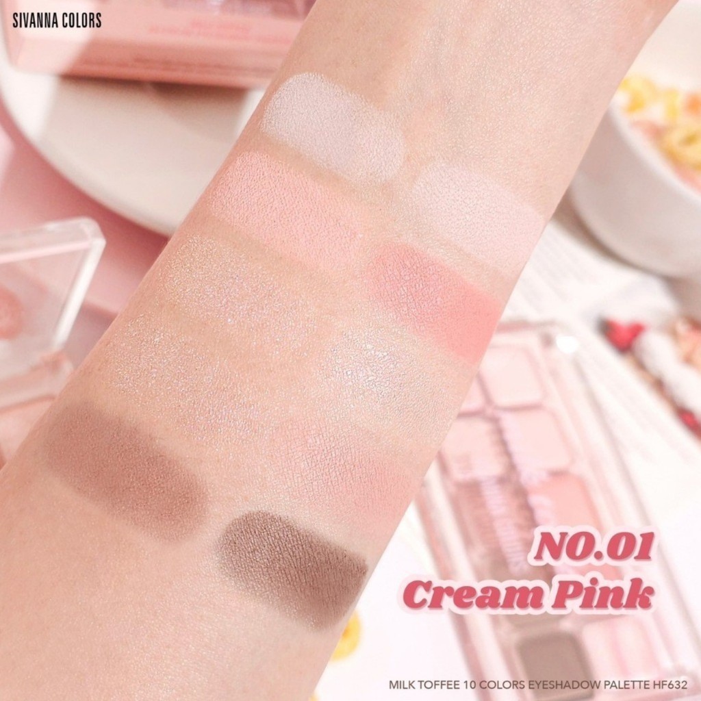 Bảng Phấn Mắt Tông Kem Sivanna Colors Milk Toffee HF632 15g | Shopee ...