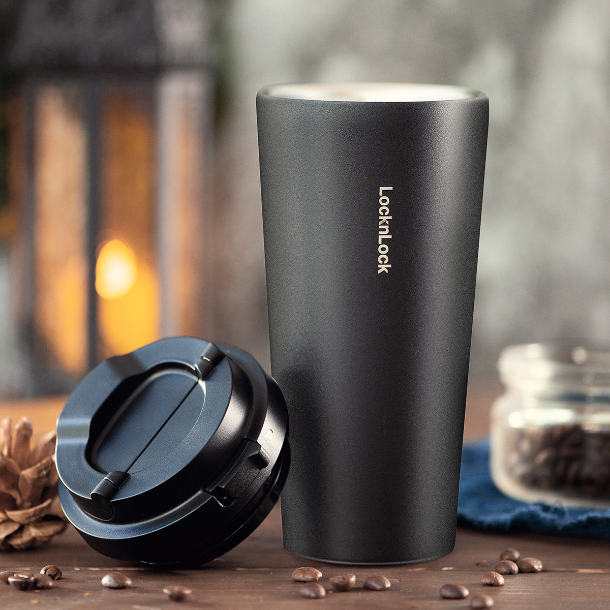 Ly Giữ Nhiệt LocknLock LHC3249 550ml LHC3271 400ml, Hàng Chính Hãng, Mở Một Chạm, Inox 316L ...