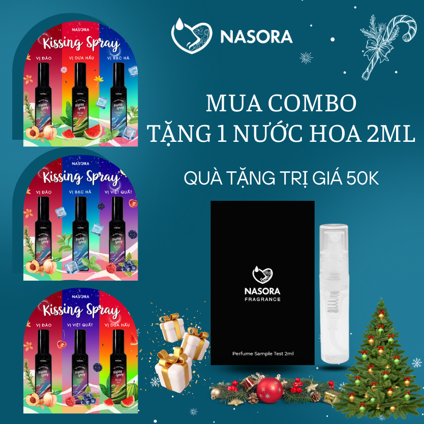 Xịt Thơm Miệng Kissing Spray Nasora 20ml Chai Mới Hương Trái Cây Kẹo ...
