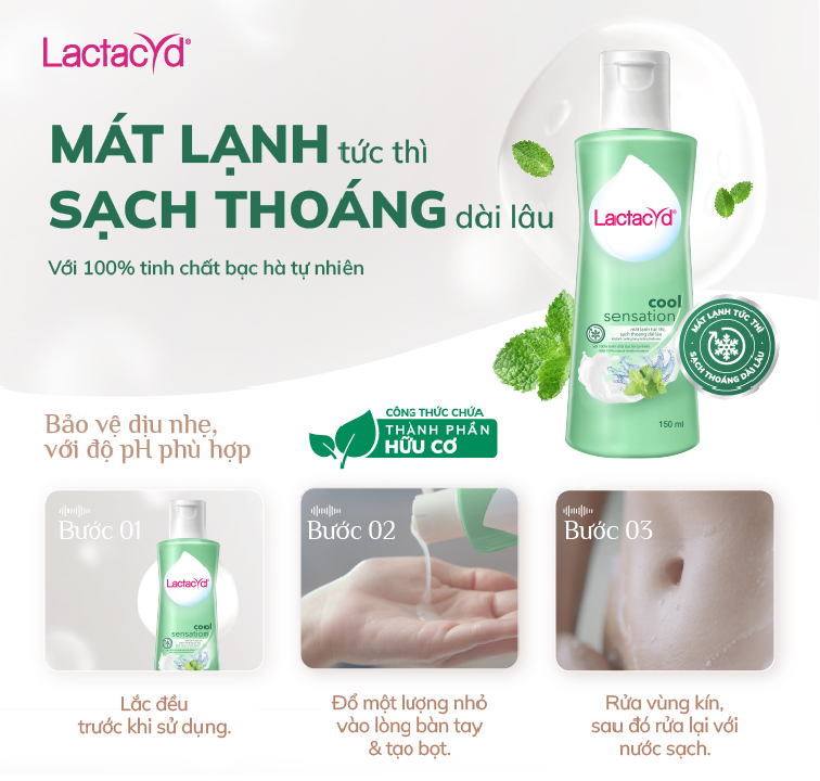 DDVS Phụ Nữ Lactacyd Cool Sensation 150ml Mát Lạnh & Sạch Thoáng Dài ...