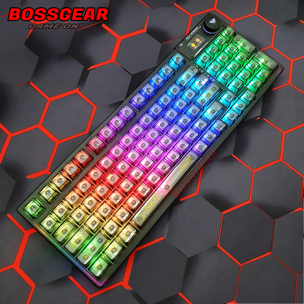 Bàn Phím Cơ Không Dây AULA F98 PRO, LED RGB, 3 Modes, Có Màn Hình Phụ ...