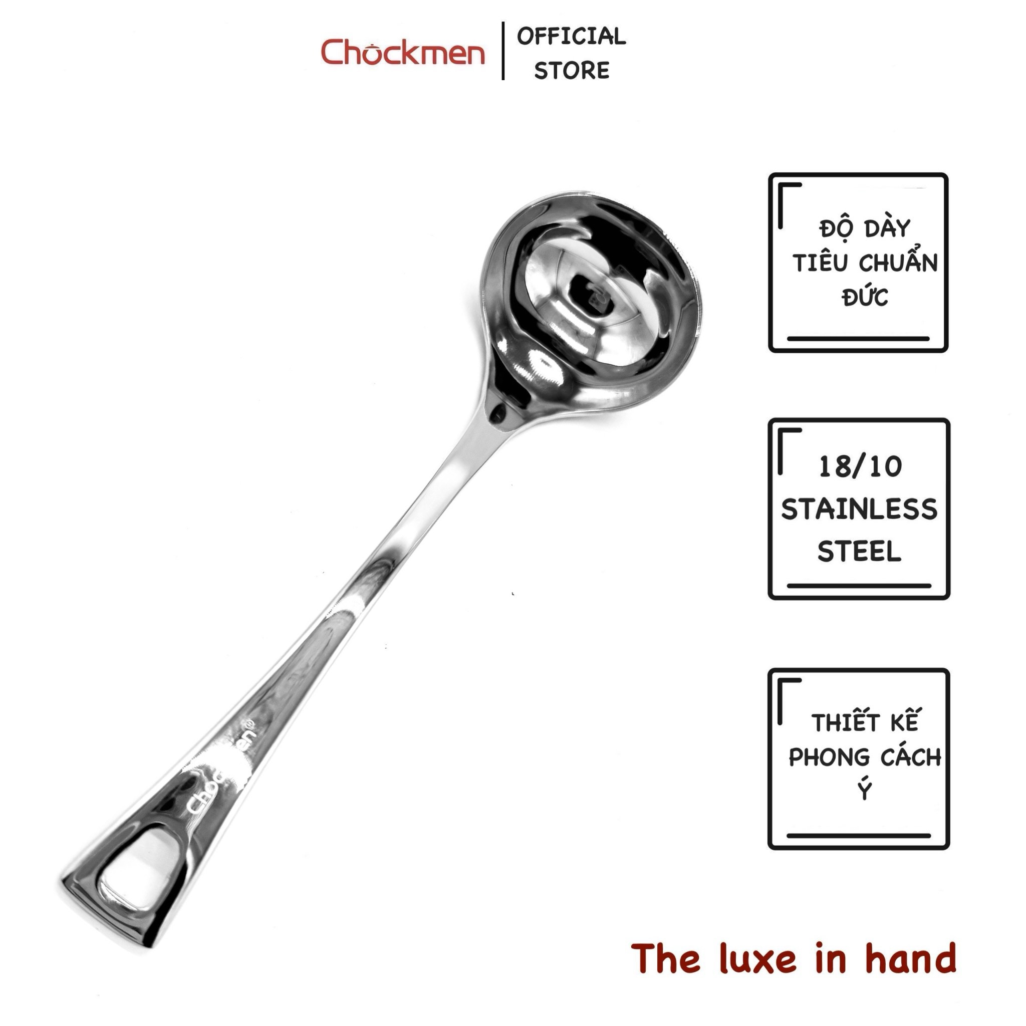 Muôi CHOCKMEN *Z Inox 18/10 Bóng Muỗng Vá Múc Canh | Shopee Việt Nam
