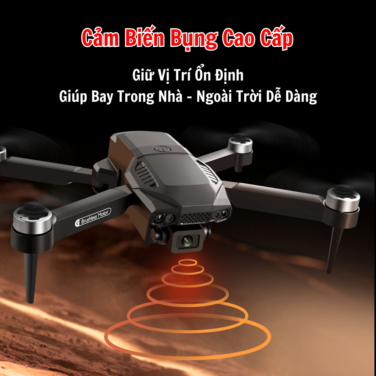 Flycam mini 4k giá rẻ, Drone động cơ không chổi than, Fly Cam F198 Pro ...