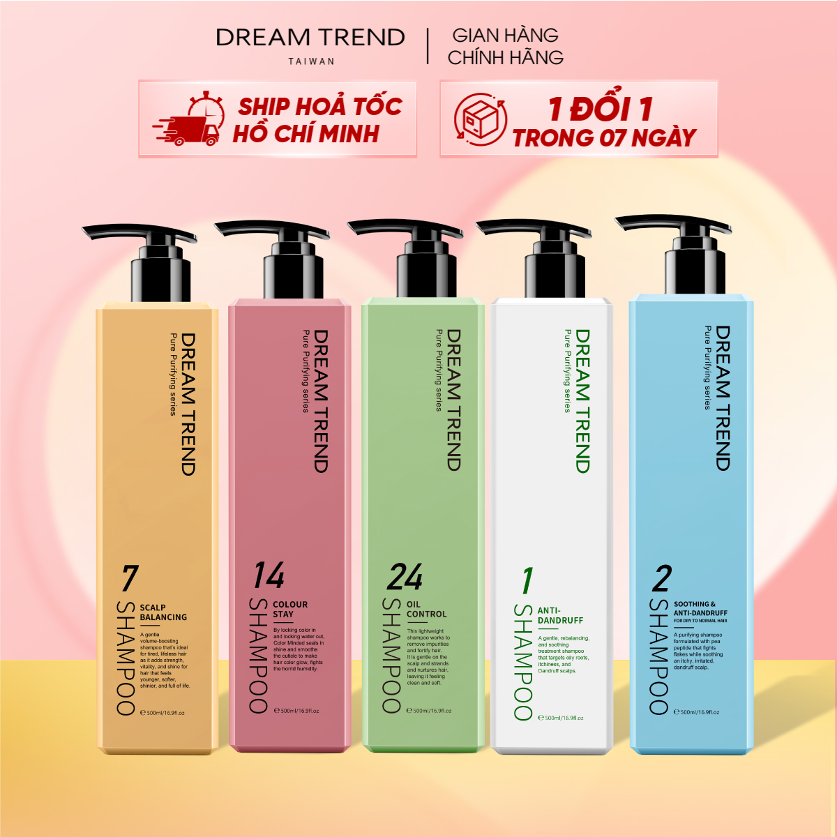 Dầu Gội Sạch Gàu, Suôn Mượt Chắc Khỏe DREAM TREND Pure Purifying Series ...