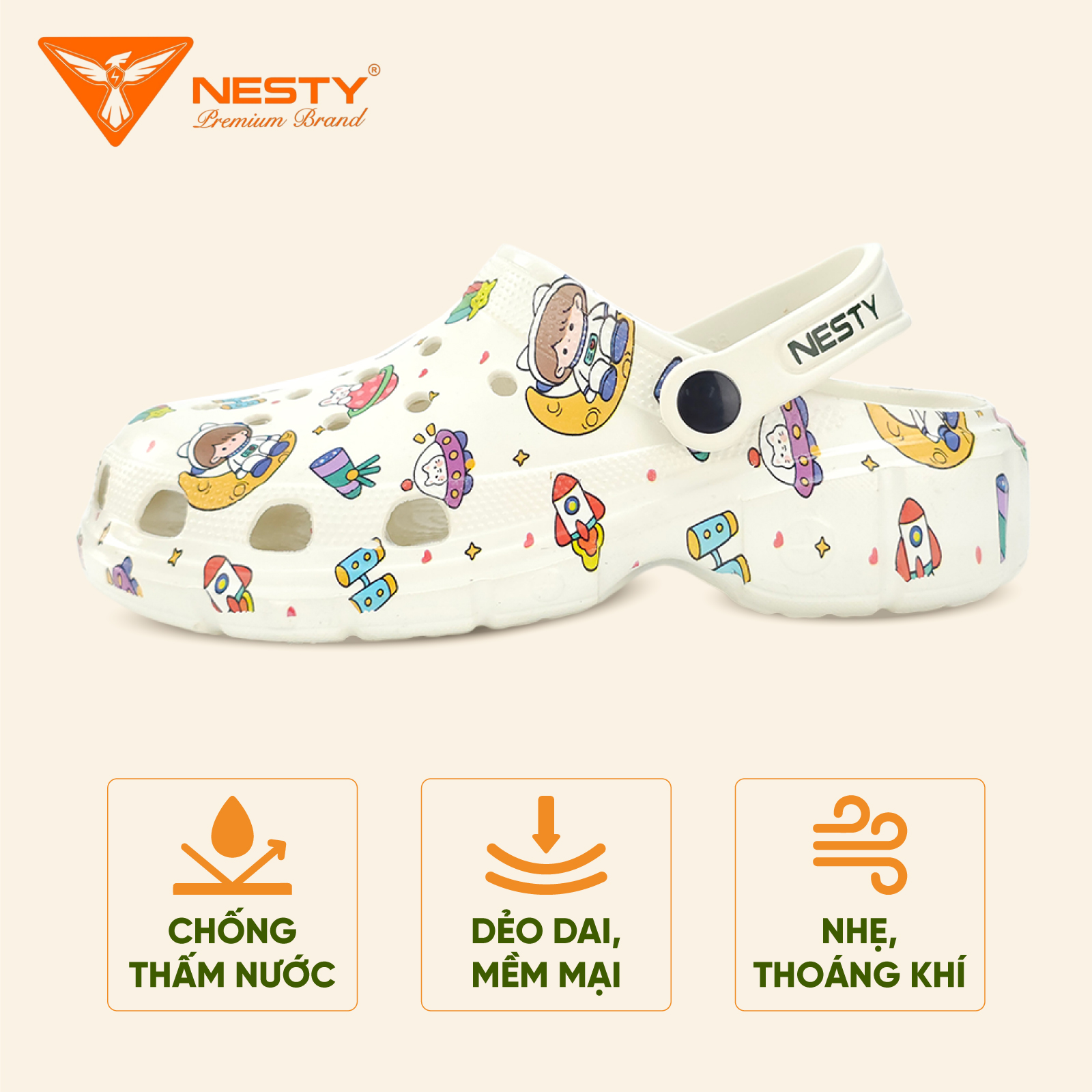 Dép Sục NESTY In Họa Tiết Phi Hành Gia Đế Cao 4cm Mã NE01-6 | Shopee ...
