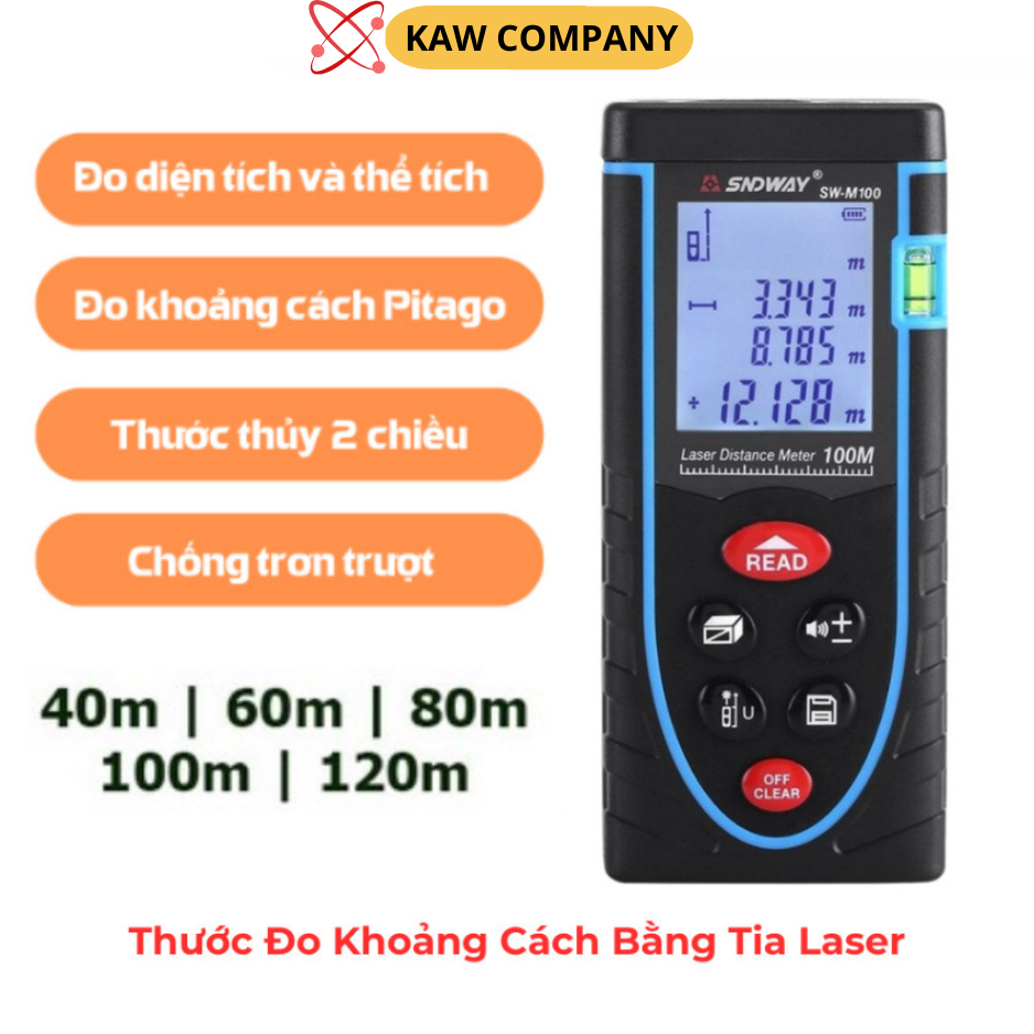 Thước Đo Khoảng Cách Bằng Tia Laser KAW-SND WAY Đo Lazer Đa Năng, Đo ...