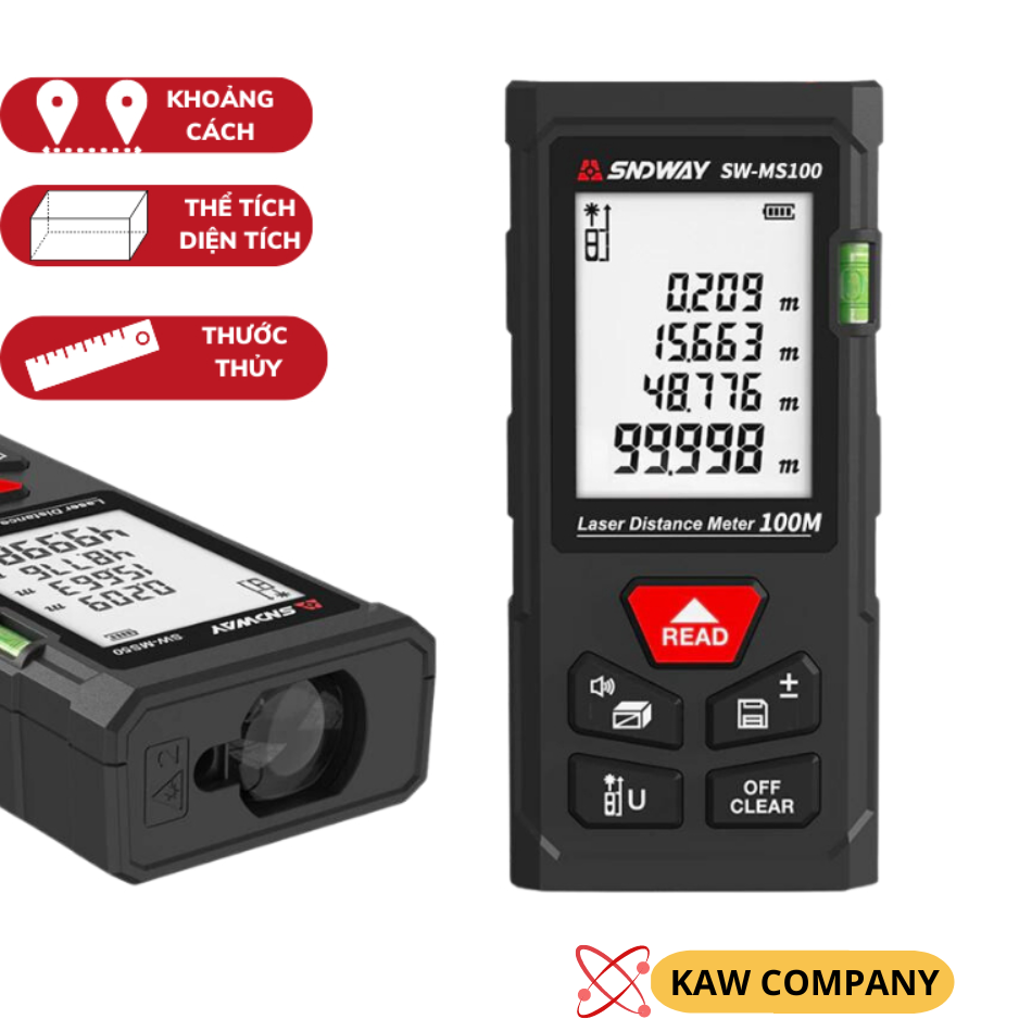 Thước Đo Khoảng Cách Bằng Tia Laser KAW-SND WAY Đo Lazer Đa Năng, Đo ...