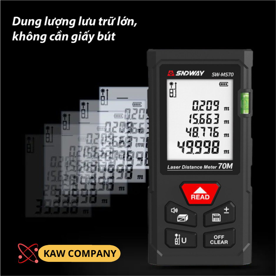 Thước Đo Khoảng Cách Bằng Tia Laser KAW-SND WAY Đo Lazer Đa Năng, Đo ...