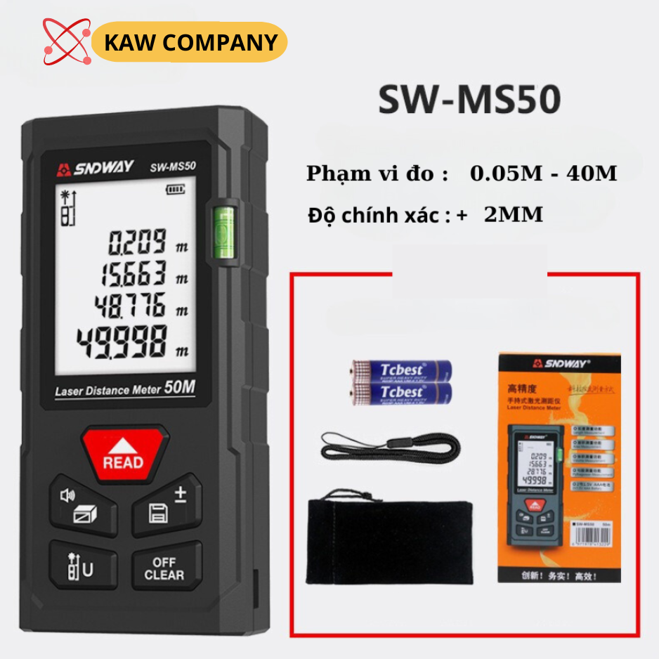 Thước Đo Khoảng Cách Bằng Tia Laser KAW-SND WAY Đo Lazer Đa Năng, Đo ...