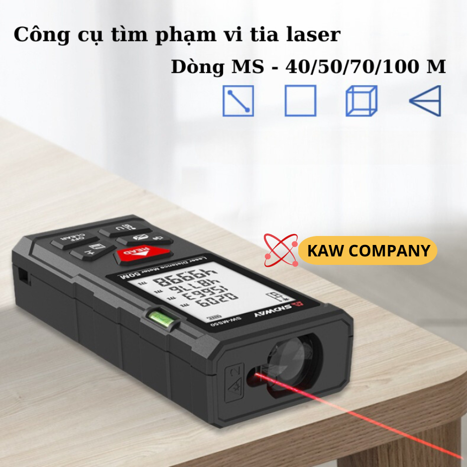 Thước Đo Khoảng Cách Bằng Tia Laser KAW-SND WAY Đo Lazer Đa Năng, Đo ...