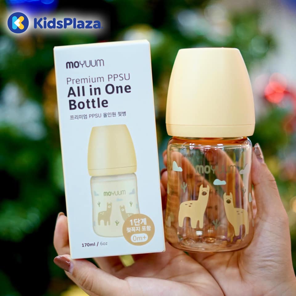 Bình sữa Moyuum 170ml/270ml chính hãng in hình cho bé ( Đã kèm núm ty cho bé) | Shopee Việt Nam