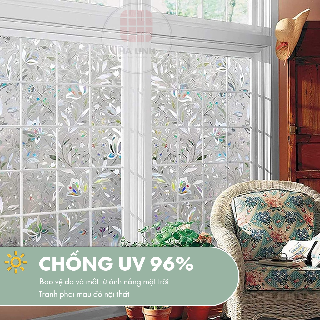 Decal dán kính cửa sổ 3d dày cao cấp, giấy đề can dán kính mờ phòng ...